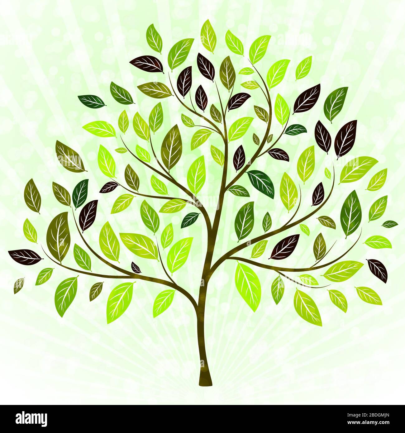 Green tree vector background Stock Vector Image & Art - Alamy