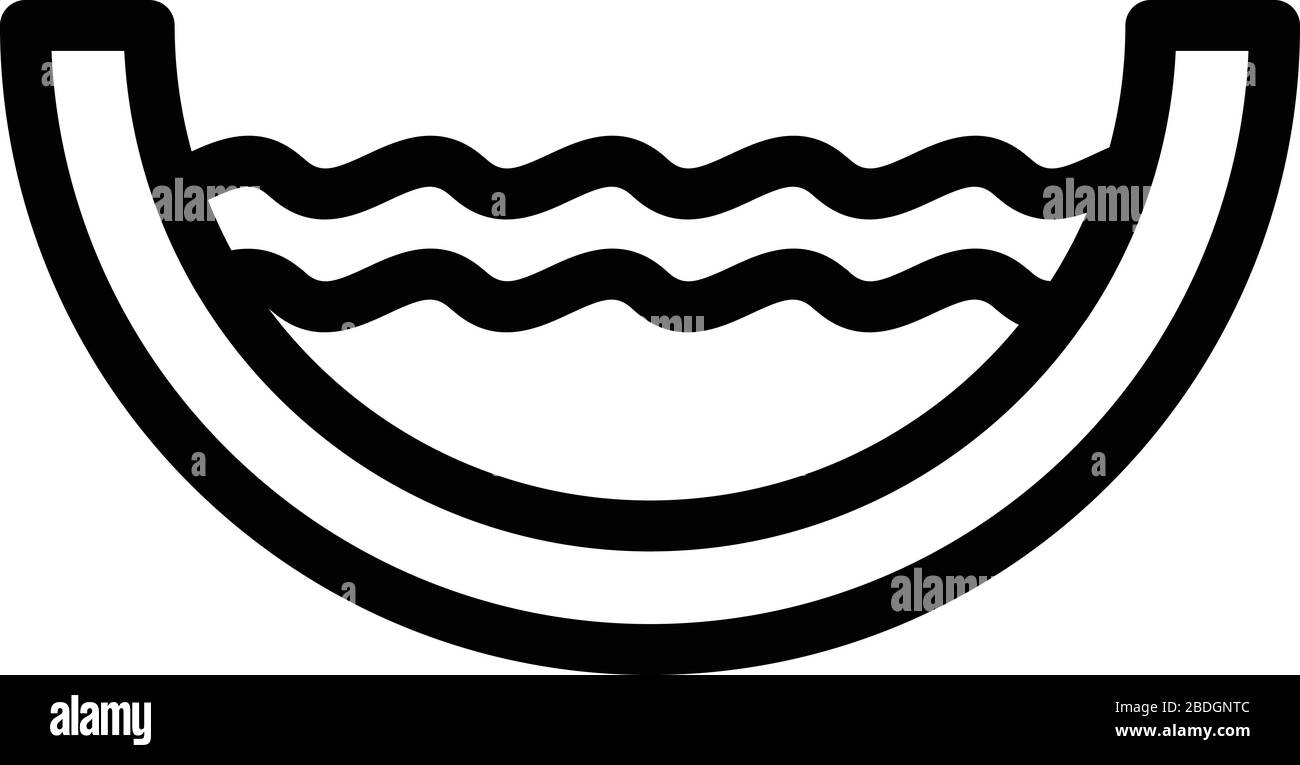 Full water gutter icon, outline style Stock Vector Image & Art - Alamy