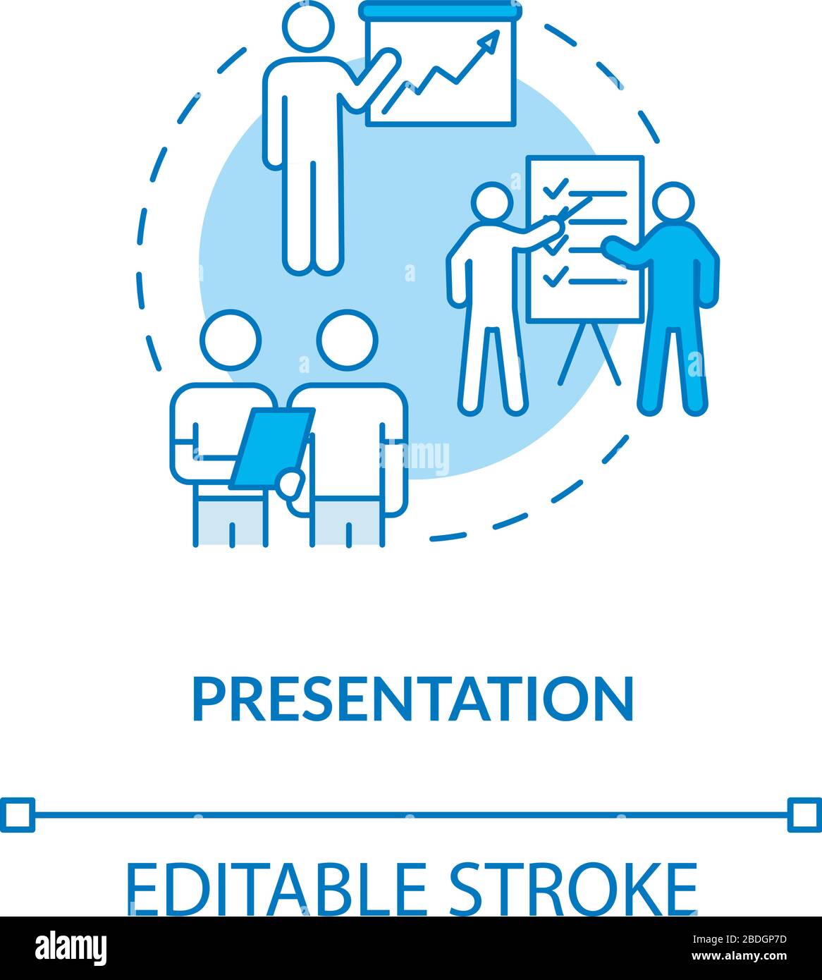 Sample presentation concept icon. Creative project familiarization idea ...