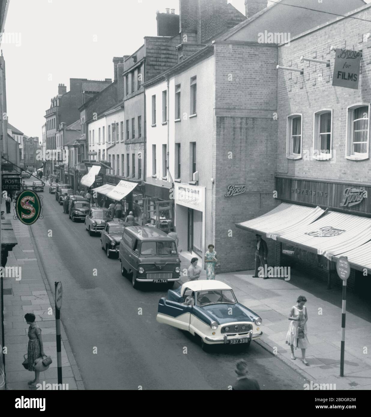 Carmarthen, King Street 1959 Stock Photo - Alamy