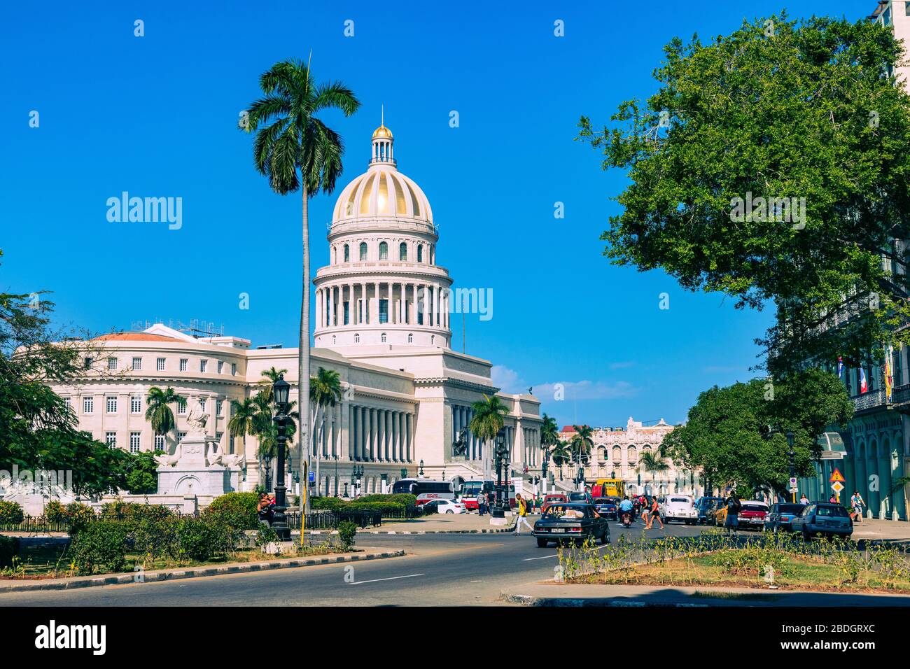 HAVANA, CUBA - DECEMBER 10, 2019: National Capitol Building known as El ...