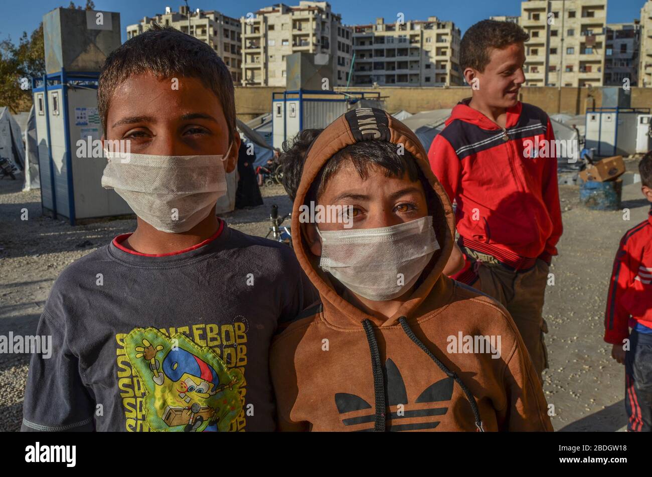 Idlib, Syria. 08th Apr, 2020. April 8, 2020: The pictures taken show ...