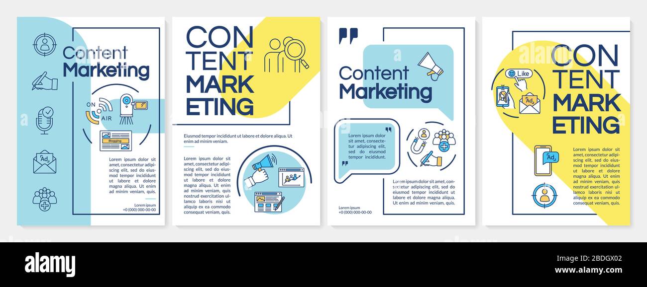 Content marketing tools brochure template. Inbound vs outbound model ...