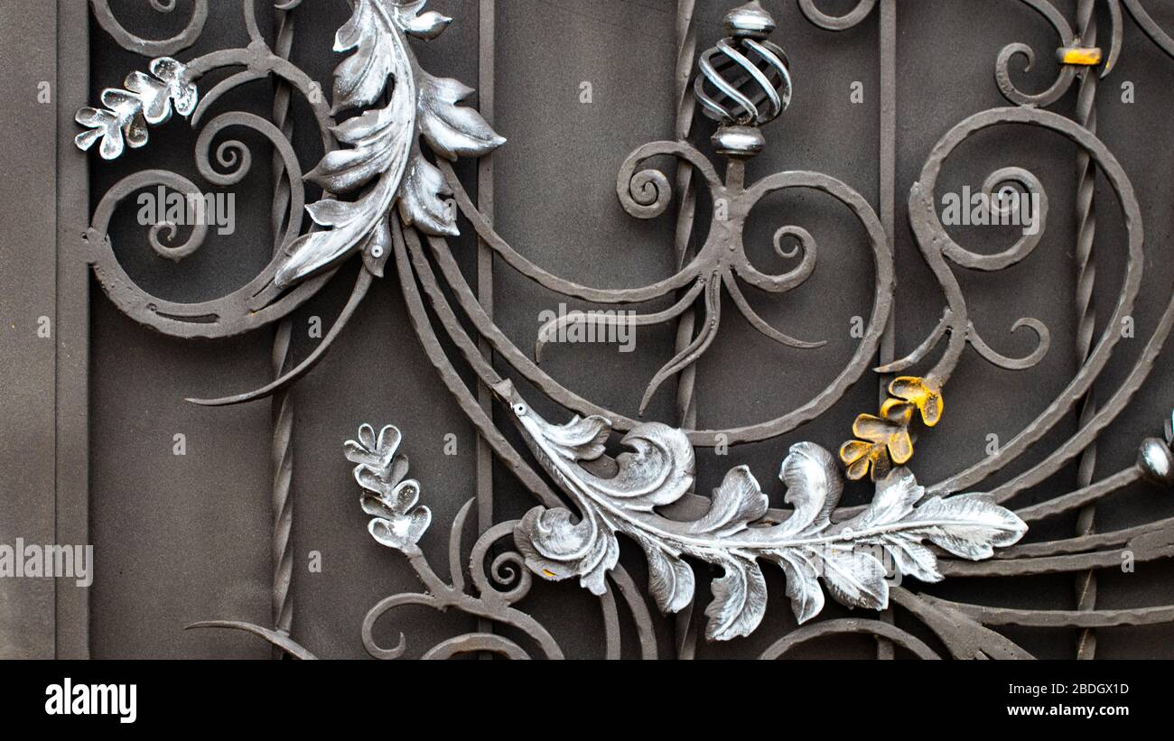 The fragment of forged metal products. close-up Stock Photo - Alamy