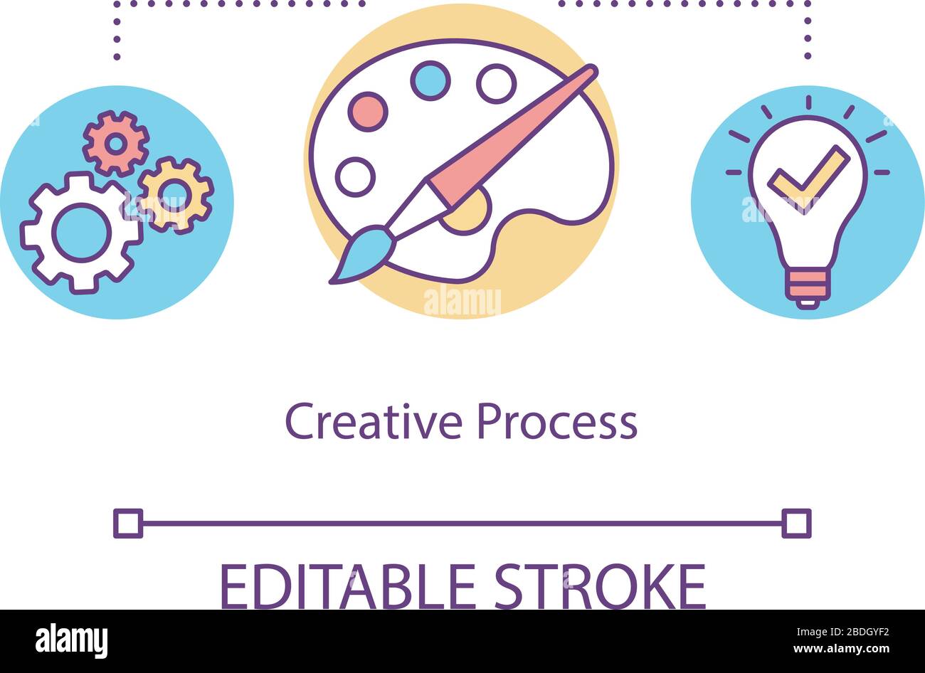 Creative process concept icon. Idea generation, plan forming, paperwork ... Creative process concept icon. Idea generation, plan forming, paperwork ...