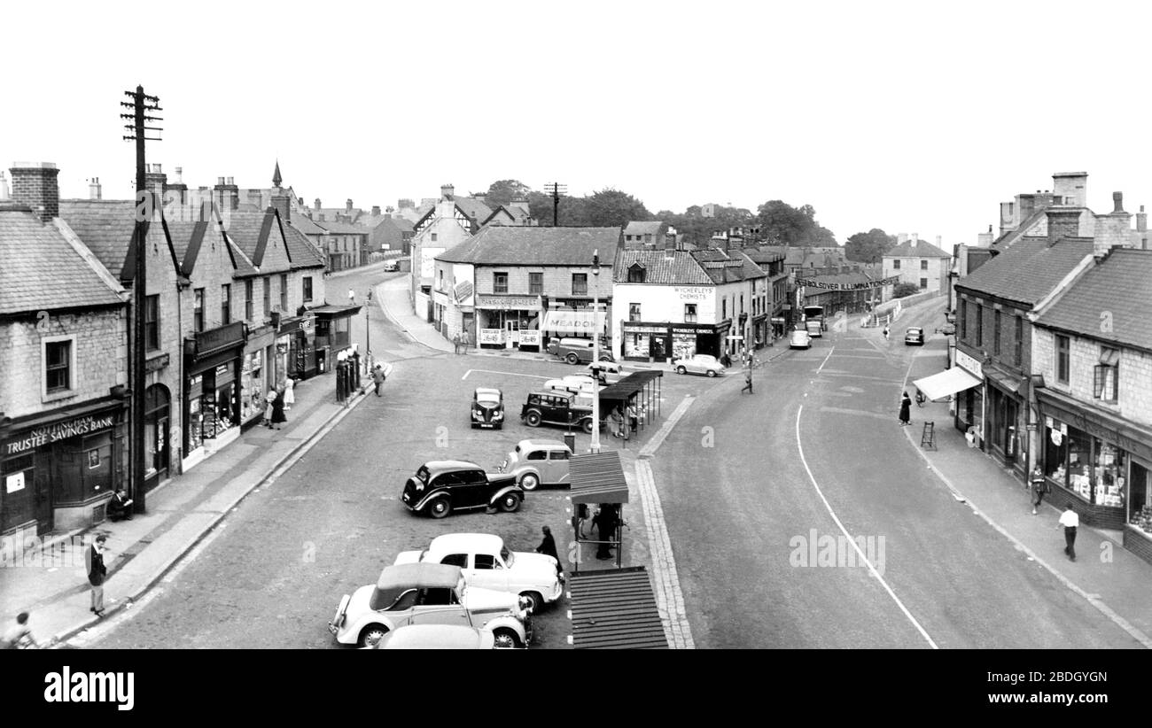 Bolsover, Market Place 1955 Stock Photo - Alamy