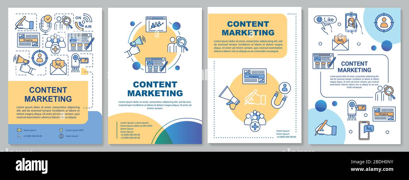 Content marketing brochure template. Visitor conversion in ecommerce ...