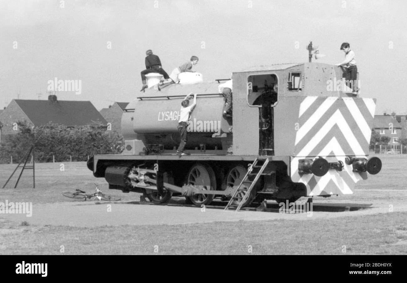 Ashby, Children Playing on the Train c1960 Stock Photo - Alamy