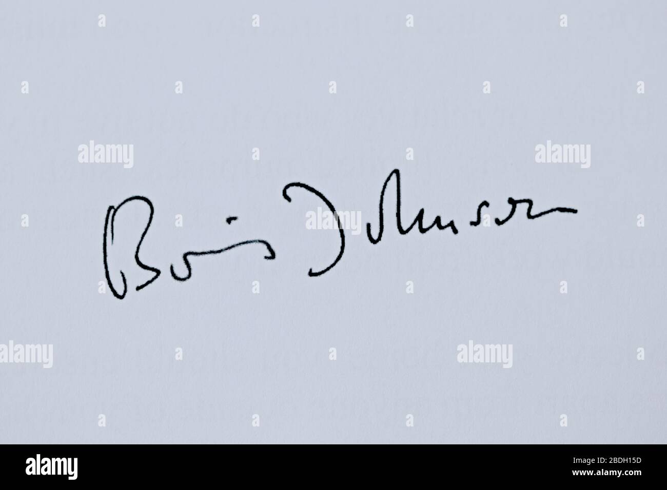 Boris johnson signature hi-res stock photography and images - Alamy