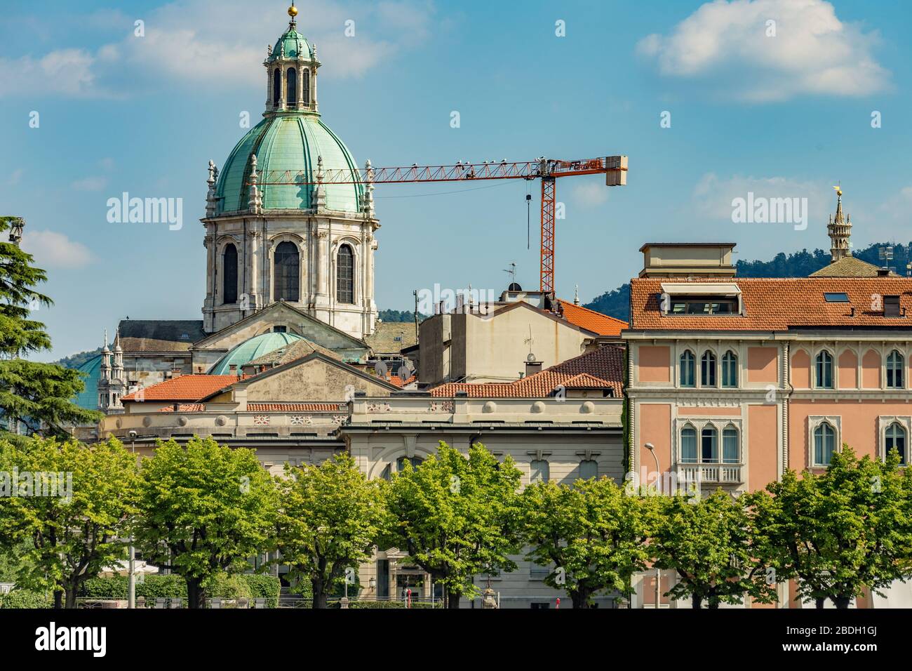 Como, ITALY - August 4, 2019: Telephoto shot of the Cathedral in the ...