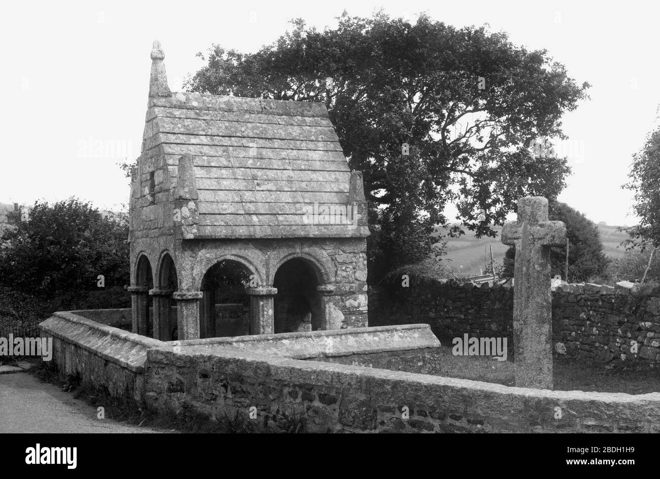 St Cleer, the Well 1938 Stock Photo - Alamy
