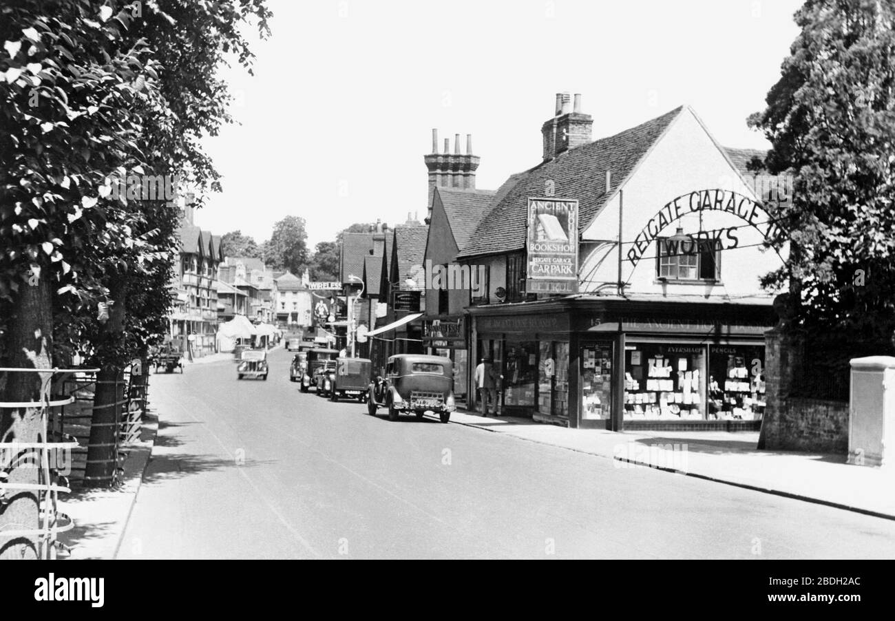 Reigate, Bell Street 1936 Stock Photo - Alamy