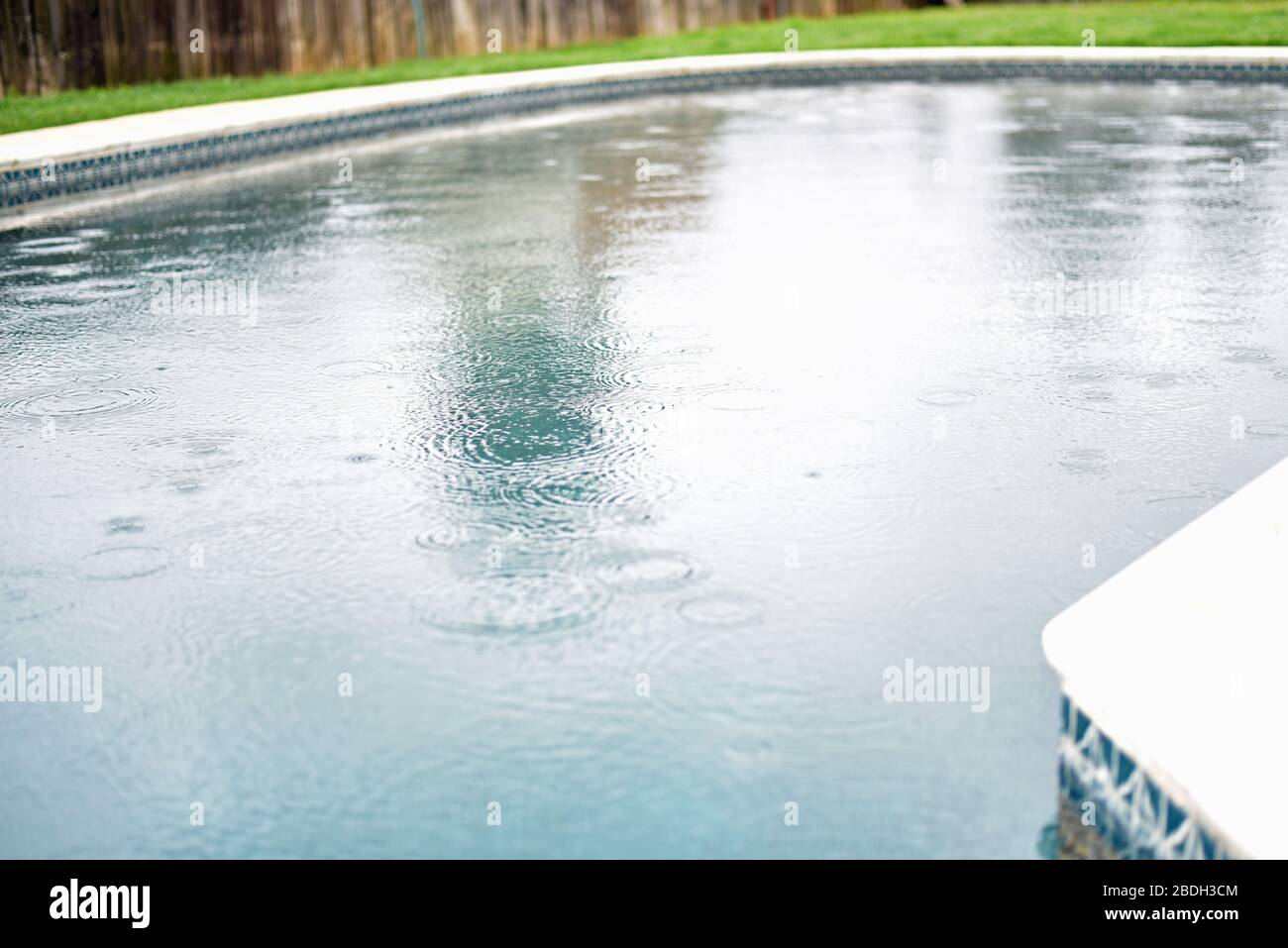 Raindrops in the Pool Stock Photo - Alamy