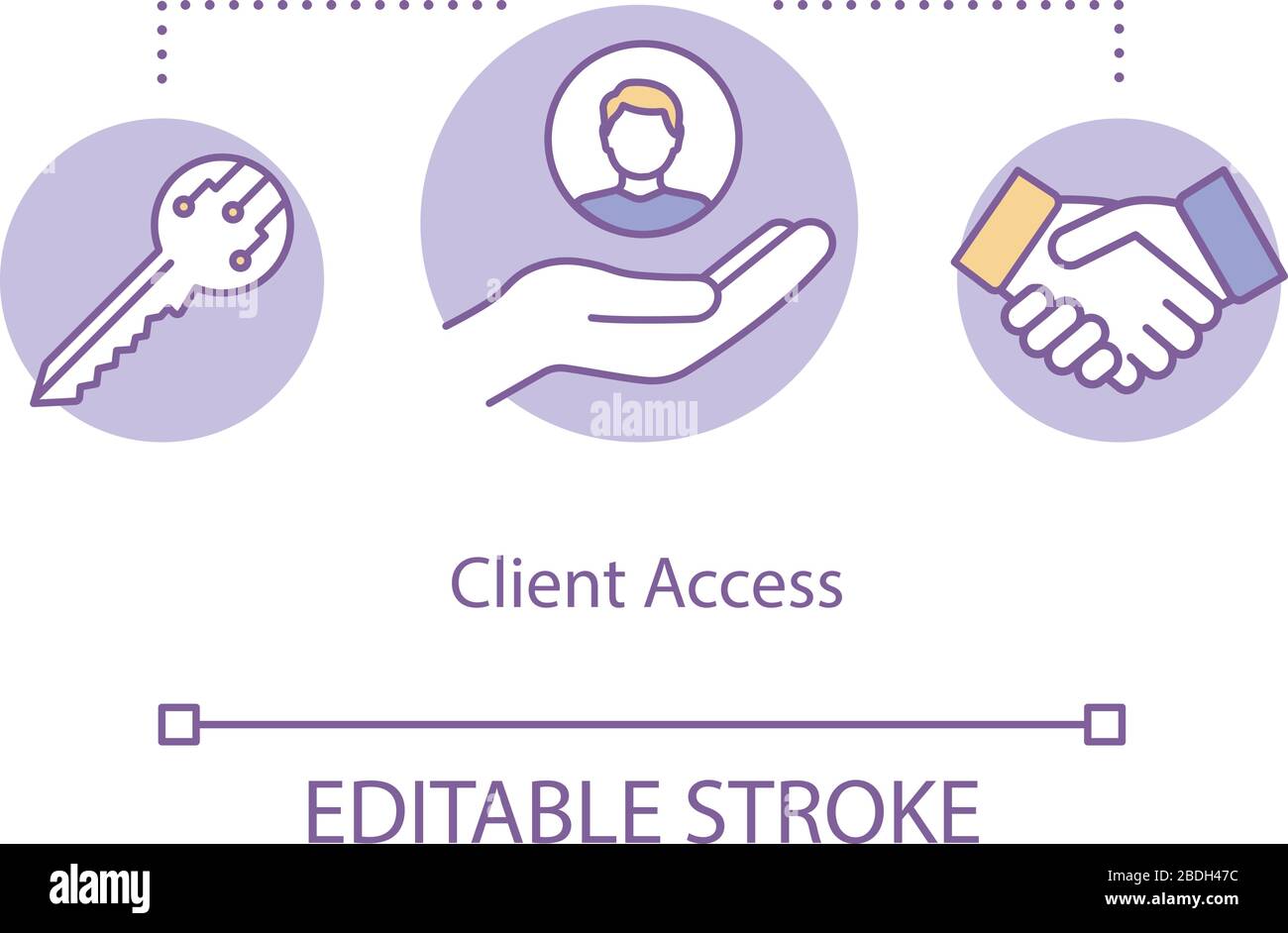 Client access concept icon. Customer approach and relationship idea ...
