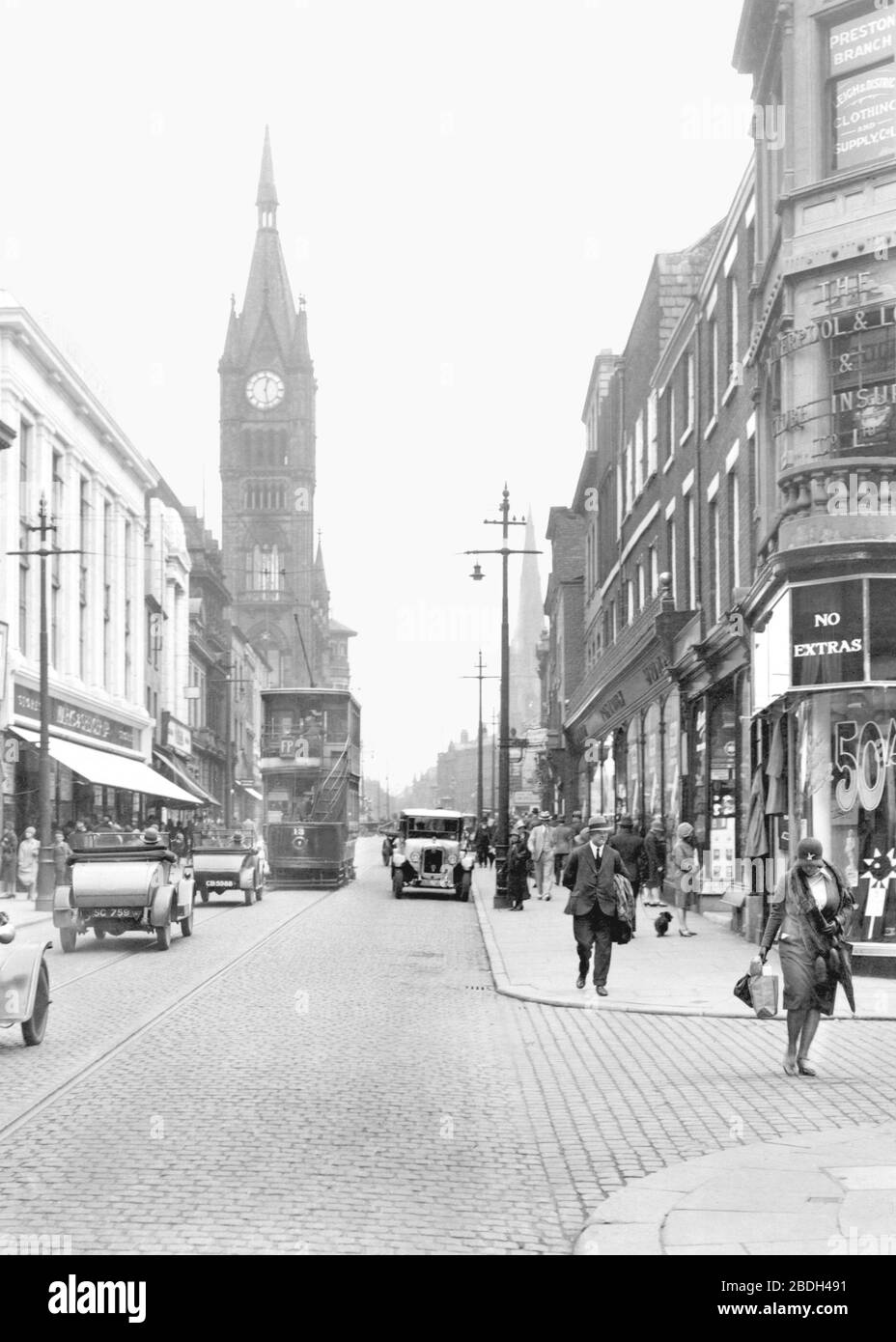 Preston, Fishergate 1929 Stock Photo - Alamy