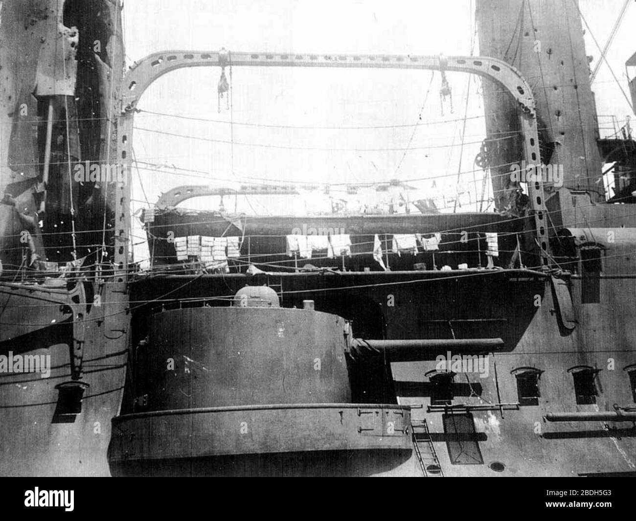 Russian battleship tsesarevich Black and White Stock Photos & Images ...