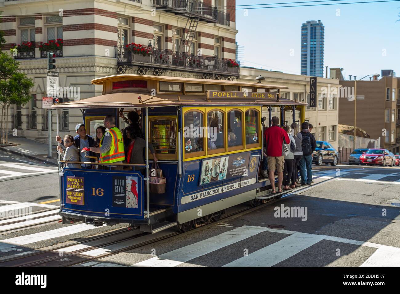 San Francisco, California, USA- 07 June 2015: Classic view of historic ...