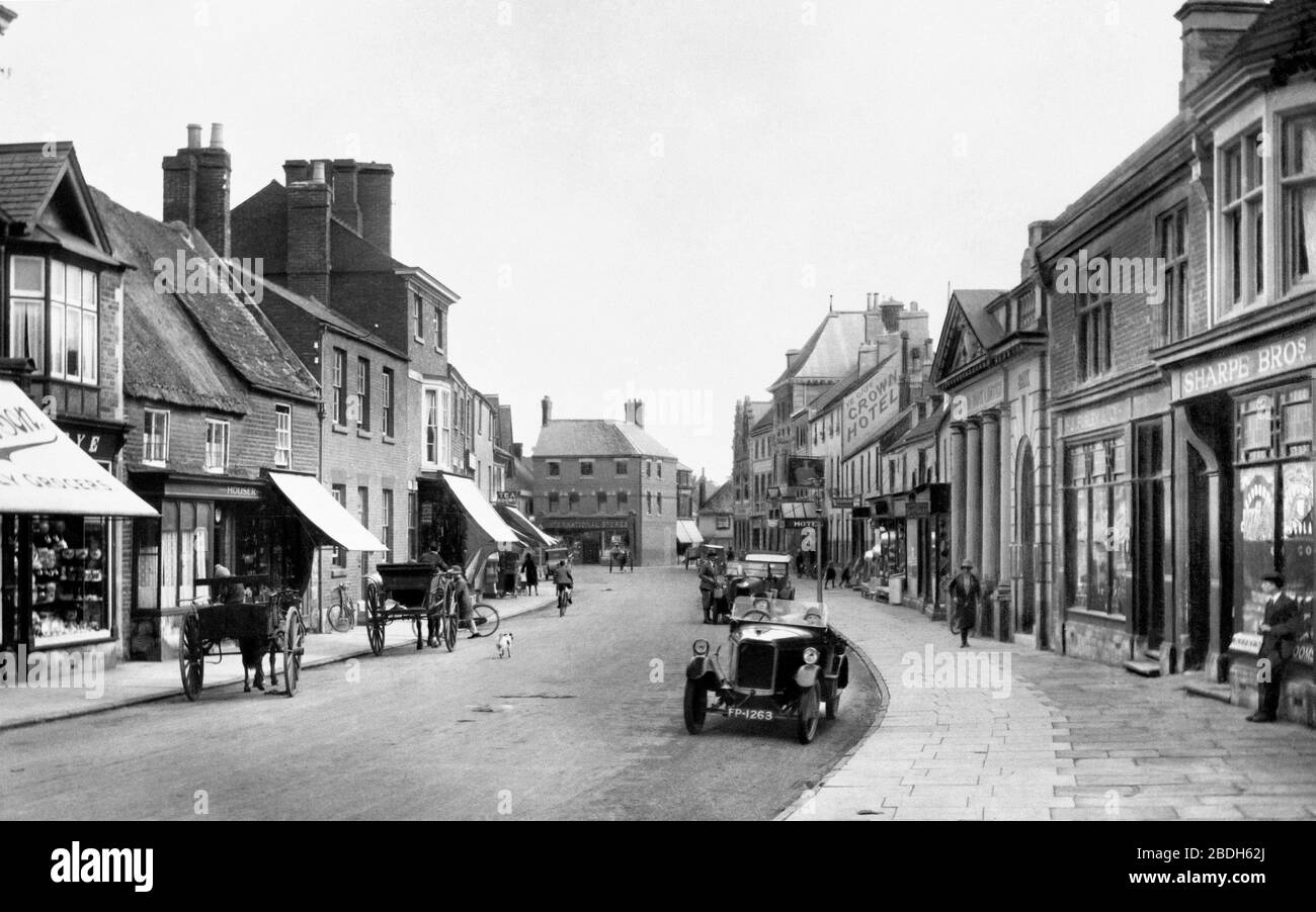 Oakham, High Street 1927 Stock Photo - Alamy