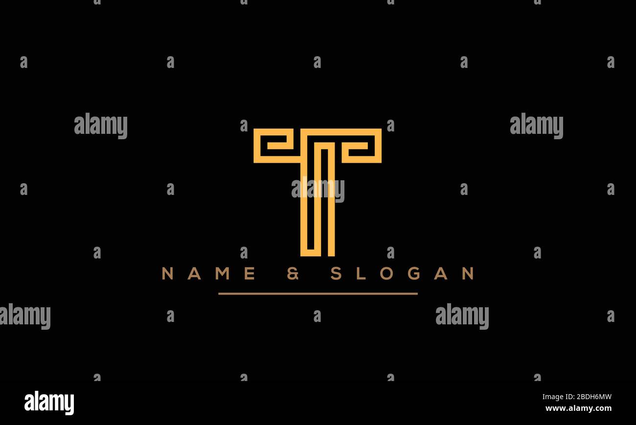 Abstract Letter T, TT Alphabet Logo Stock Vector Image & Art - Alamy