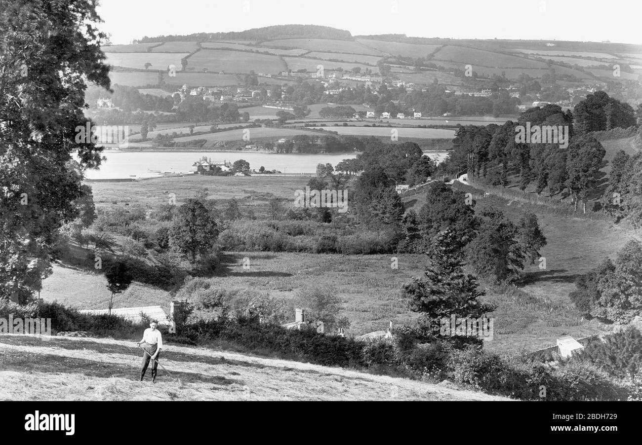 Combeinteignhead, view above Coombe Cellars 1925 Stock Photo - Alamy