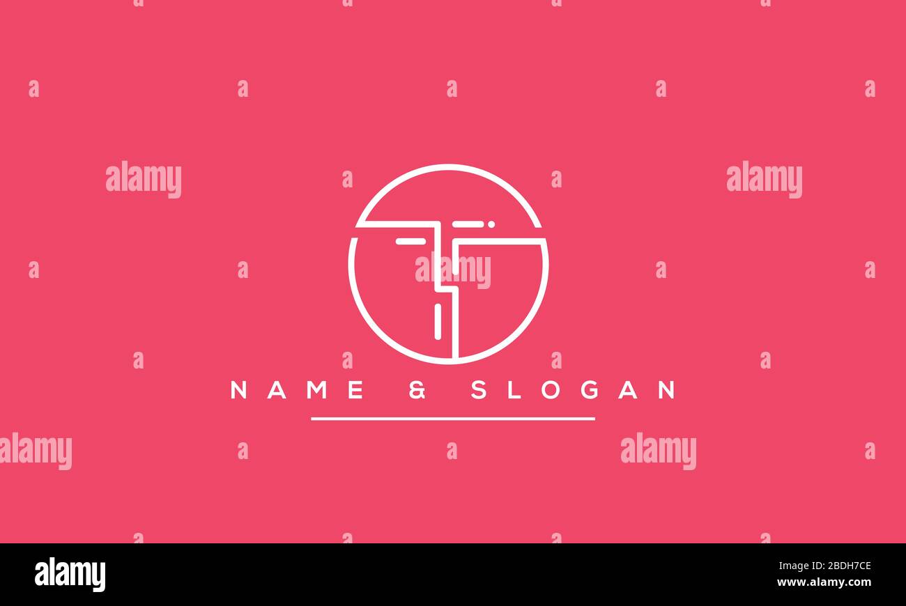 Abstract Letter T, TT Alphabet Logo Stock Vector Image & Art - Alamy