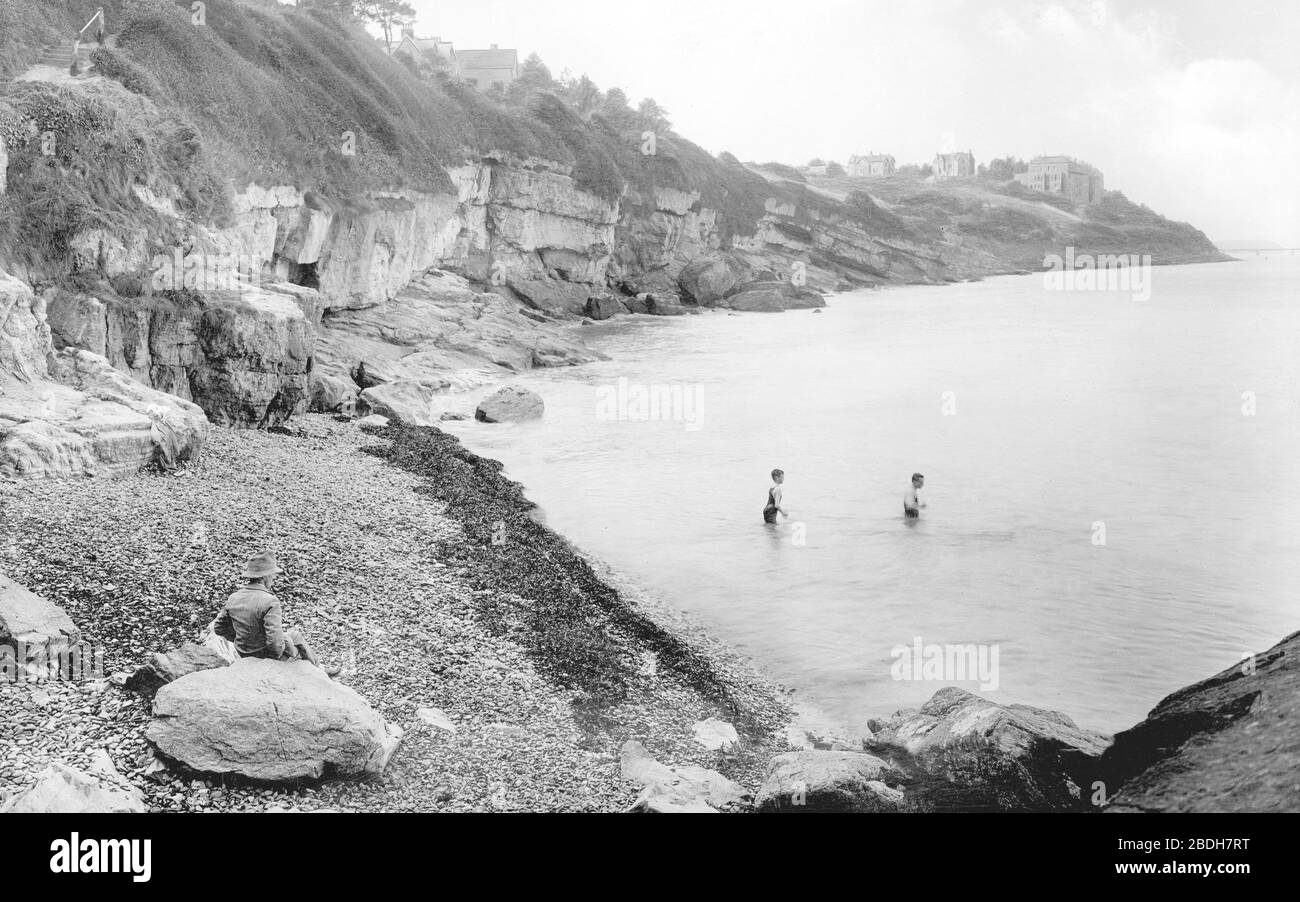 Clevedon, Ladye Bay 1925 Stock Photo - Alamy