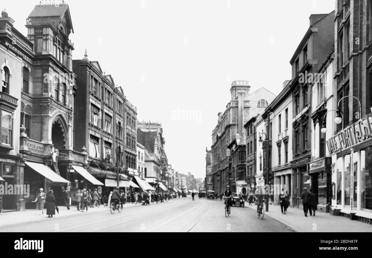 Cardiff Street Black and White Stock Photos & Images - Alamy
