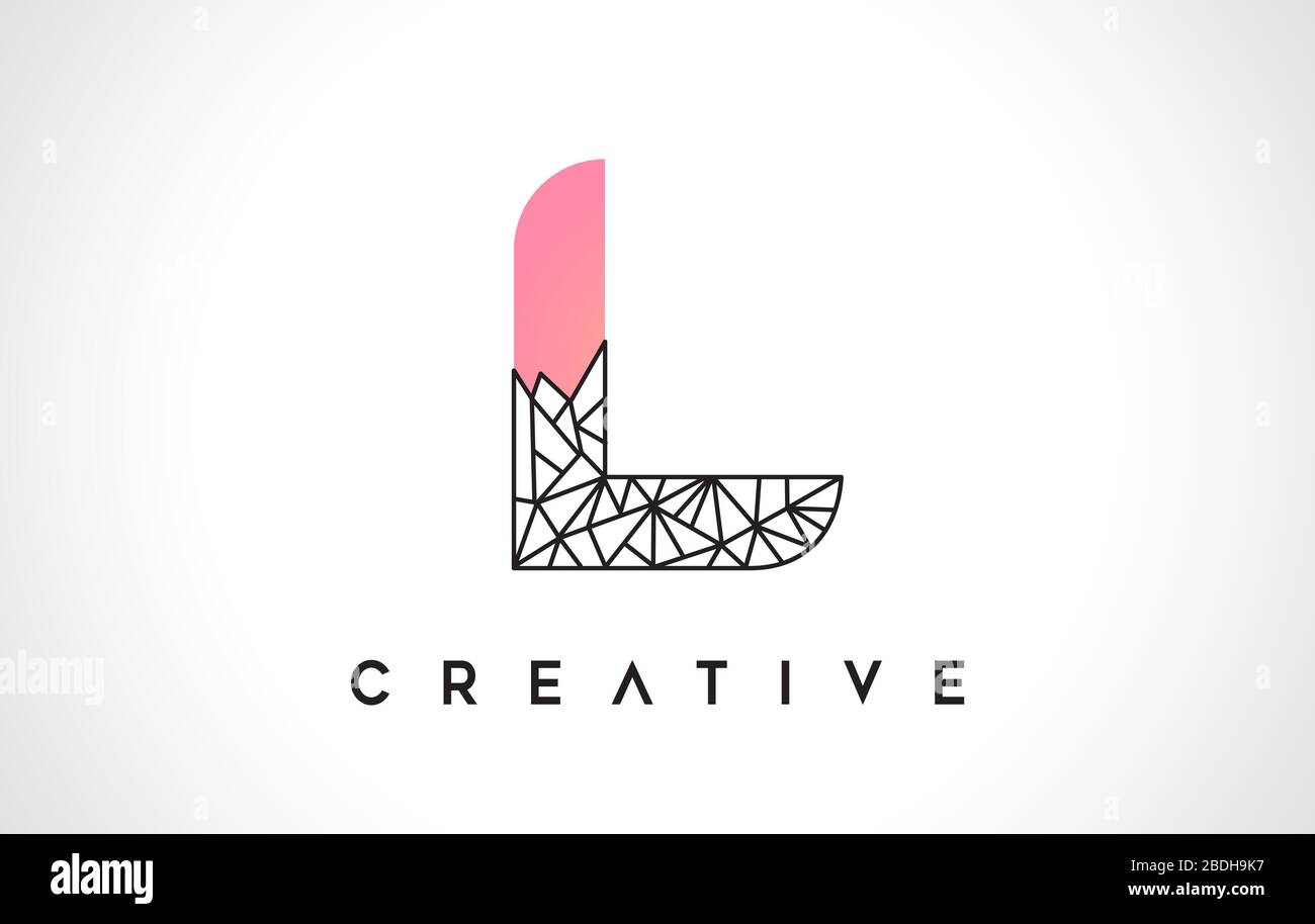 Letter L Beauty Logo. L Letter Design Vector with Origami Look Vector ...