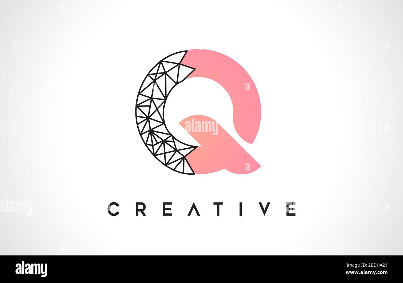 Letter Q Beauty Logo. Q Letter Design Vector with Origami Look Vector ...