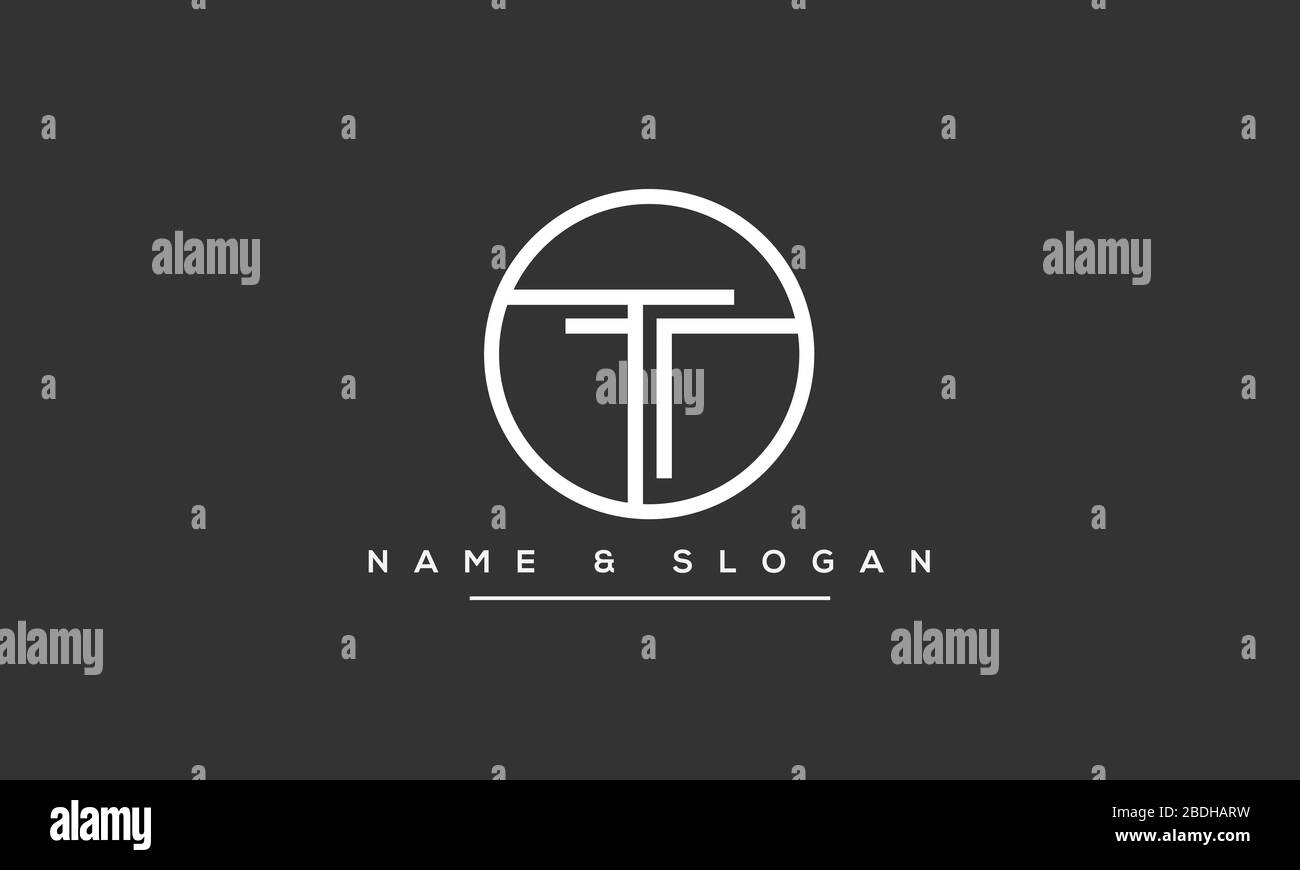 Abstract Letter T, TT Alphabet Logo Stock Vector Image & Art - Alamy