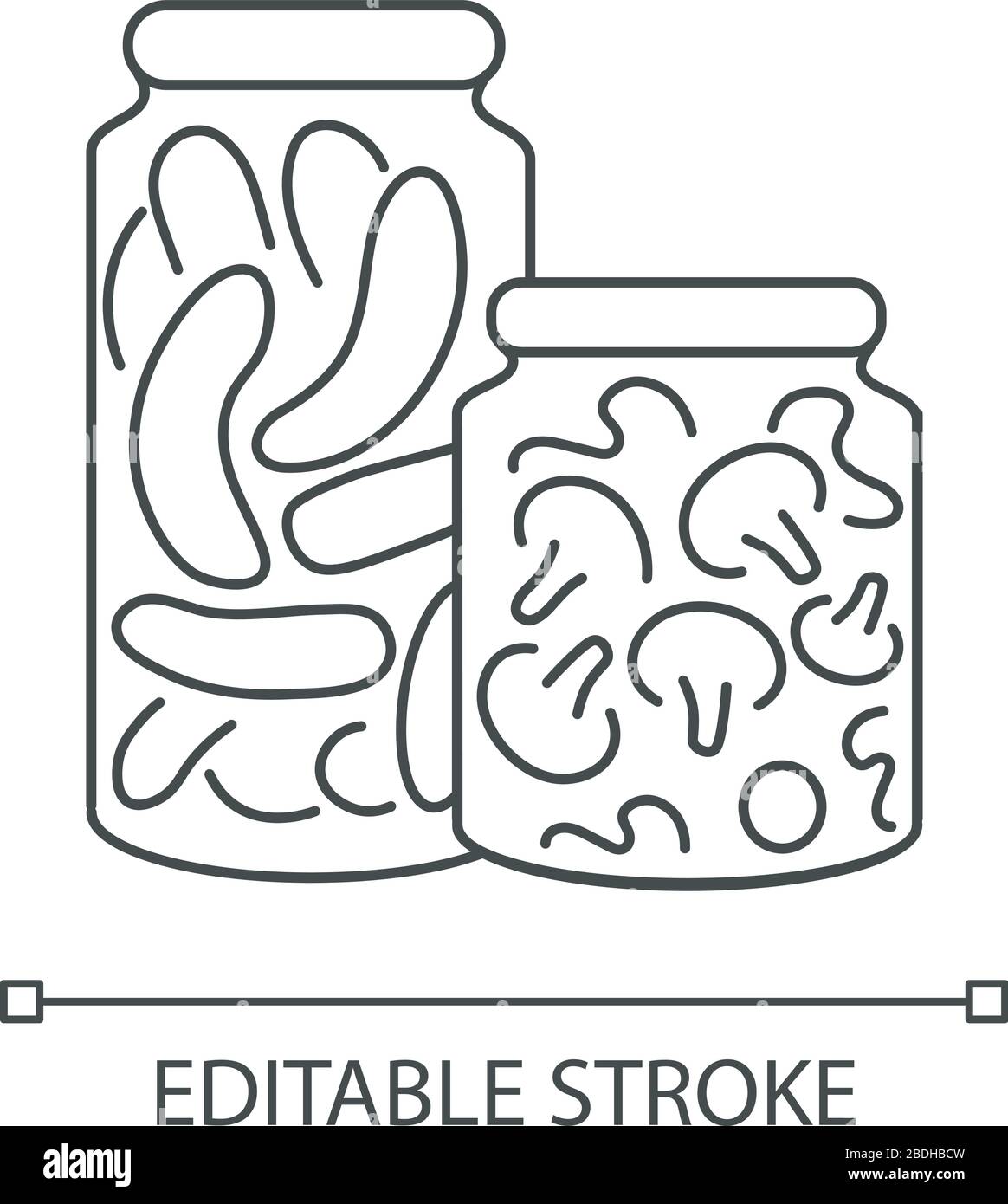 Pickling pixel perfect linear icon. Thin line customizable illustration ...