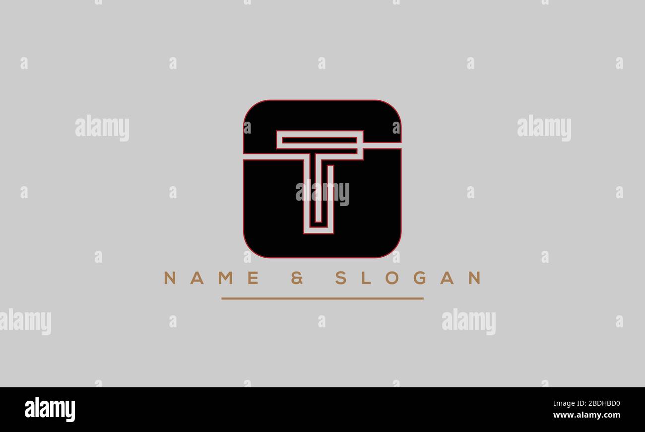 Abstract Letter T, TT Alphabet Logo Stock Vector Image & Art - Alamy