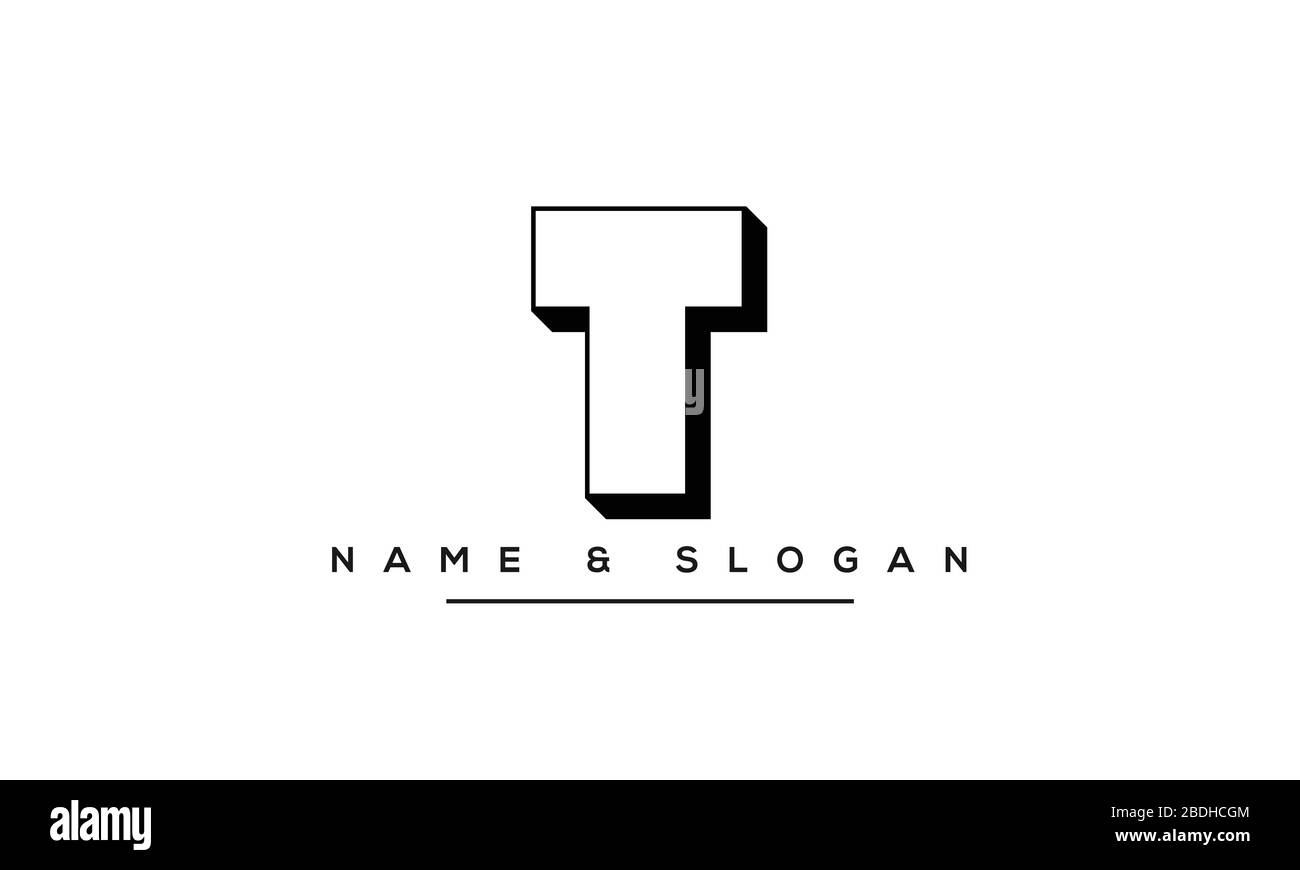 Abstract Letter T, TT Alphabet Logo Stock Vector Image & Art - Alamy