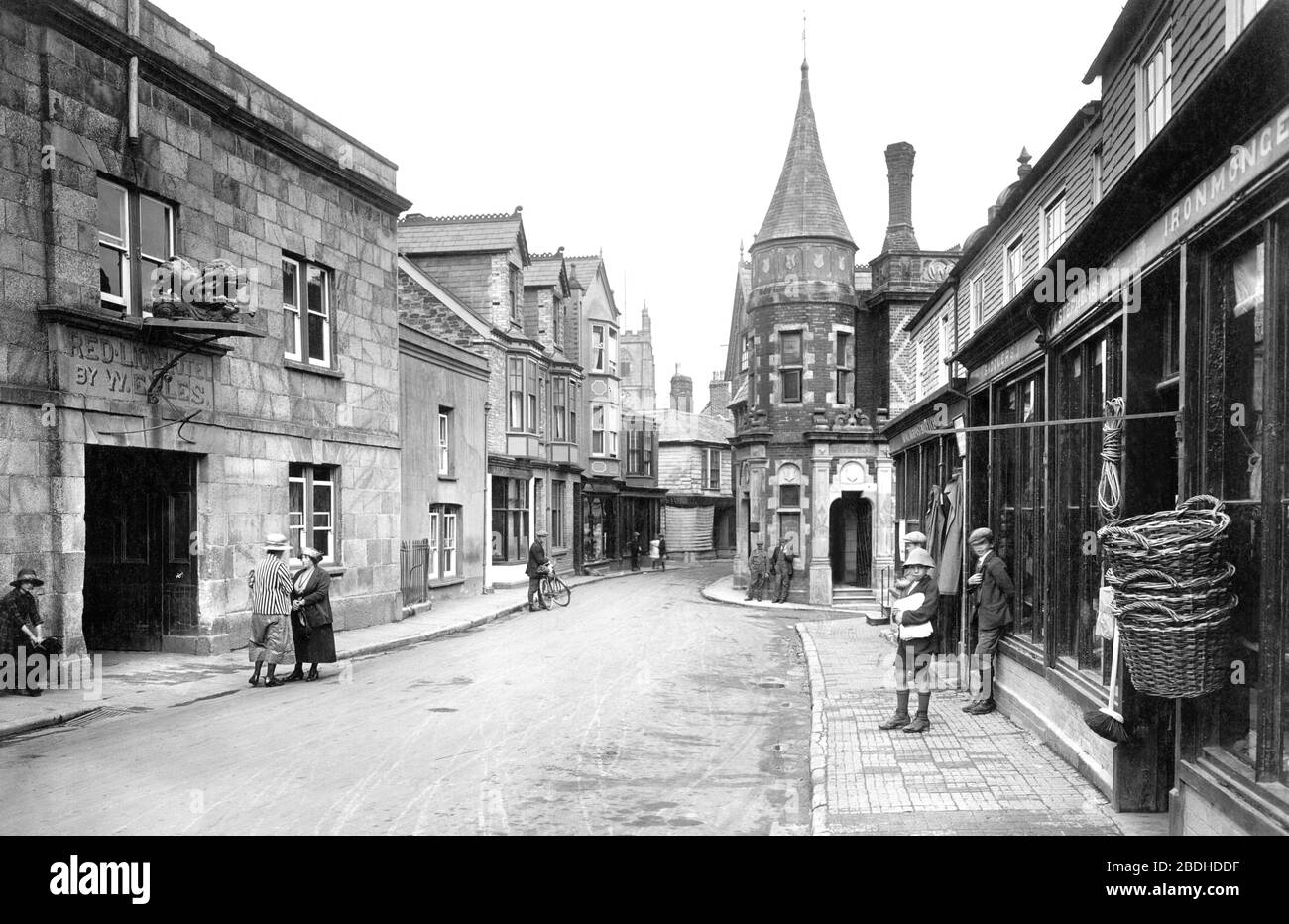 St Columb Major, Fore Street 1922 Stock Photo - Alamy