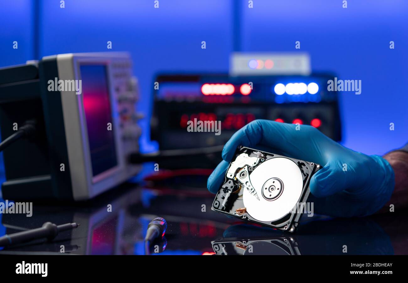 Bad HDD hard drive in data recovery service Stock Photo - Alamy