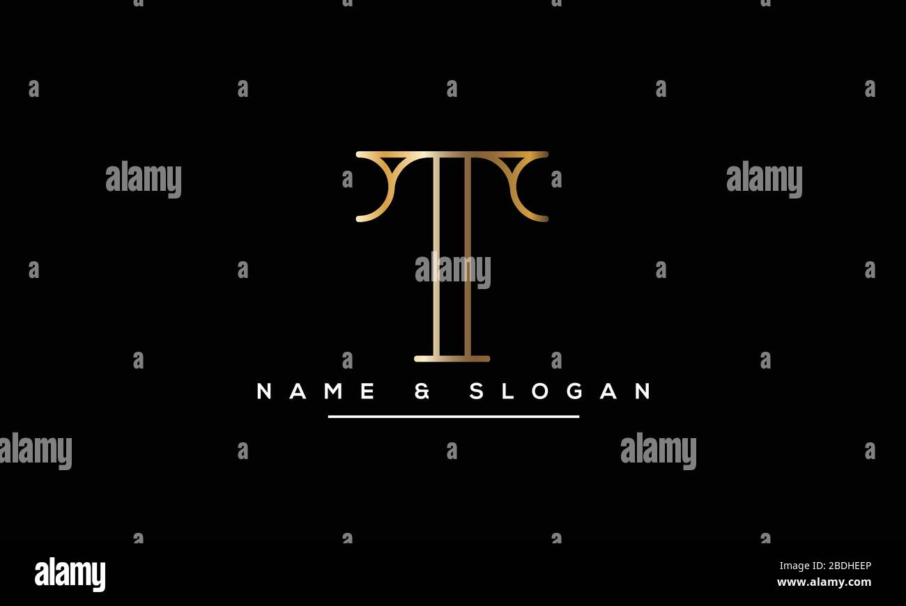 Abstract Letter T, TT Alphabet Logo Stock Vector Image & Art - Alamy