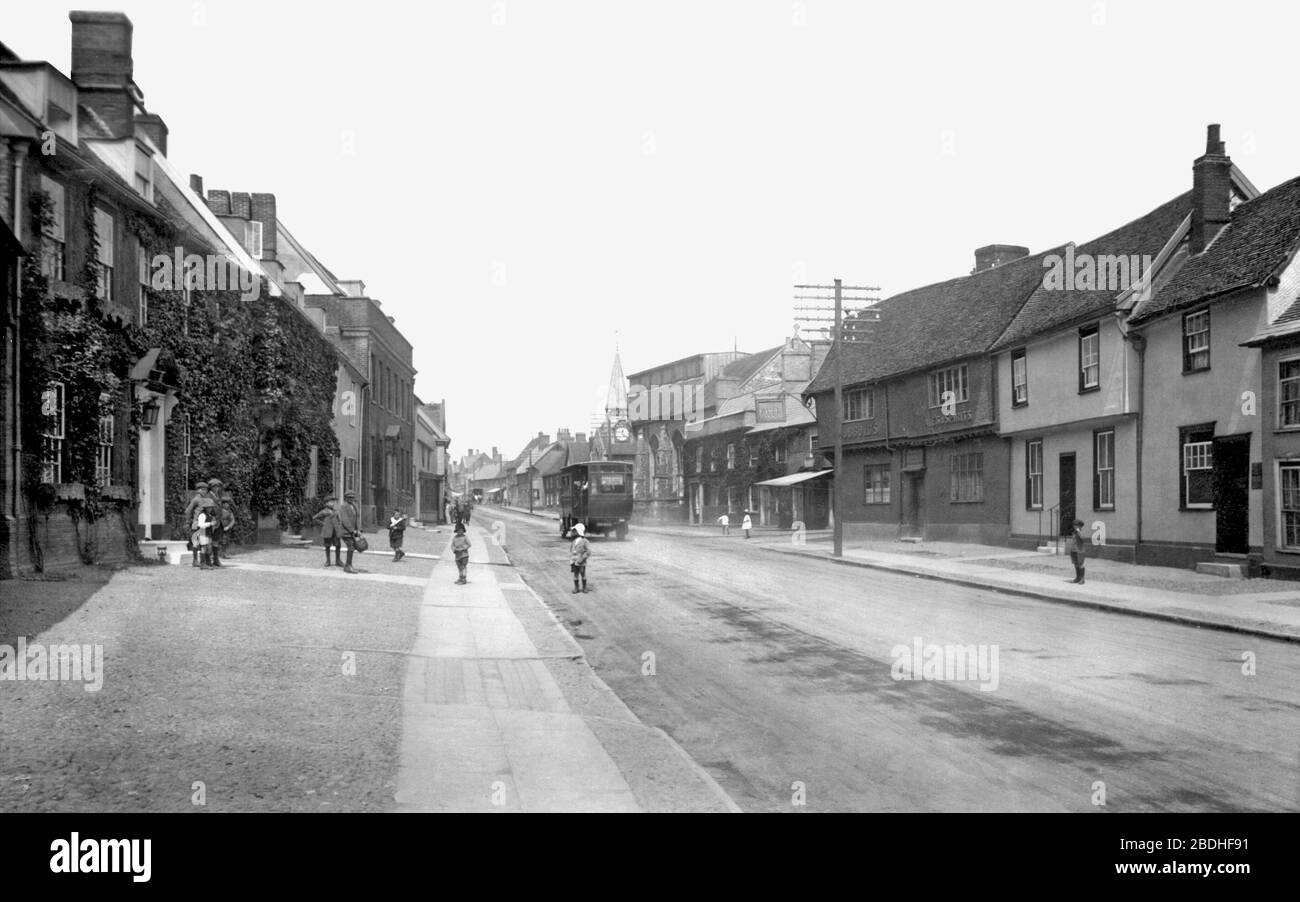 Needham Market, High Street 1922 Stock Photo - Alamy