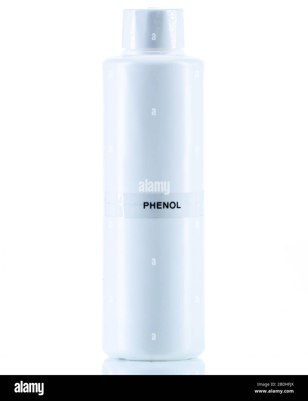 disinfectant, sanitizer in plastic packaging on a white background ...