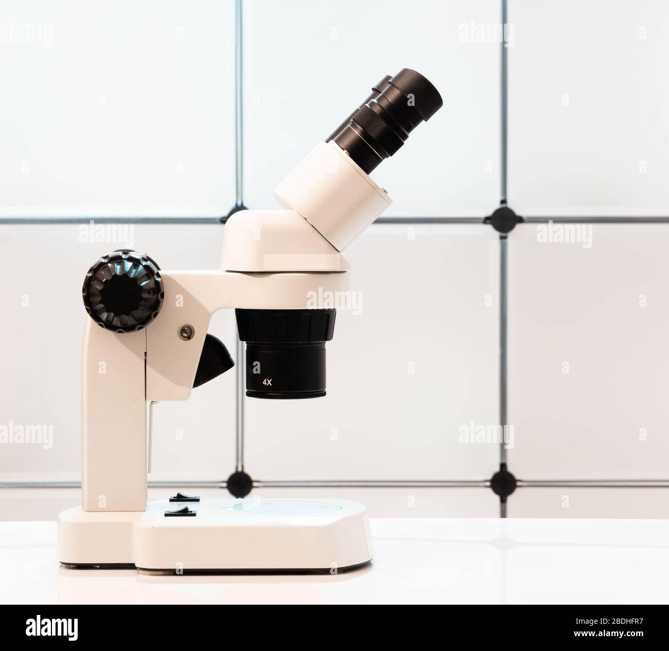 School microscope in a biology class Stock Photo - Alamy