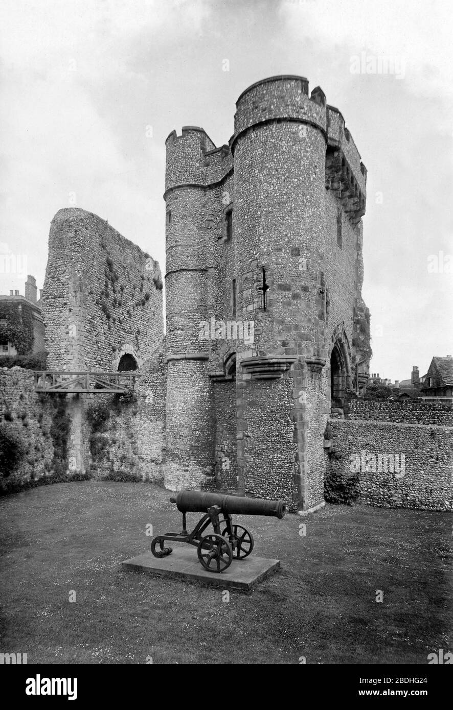 Lewes, Castle, the Barbican 1921 Stock Photo - Alamy