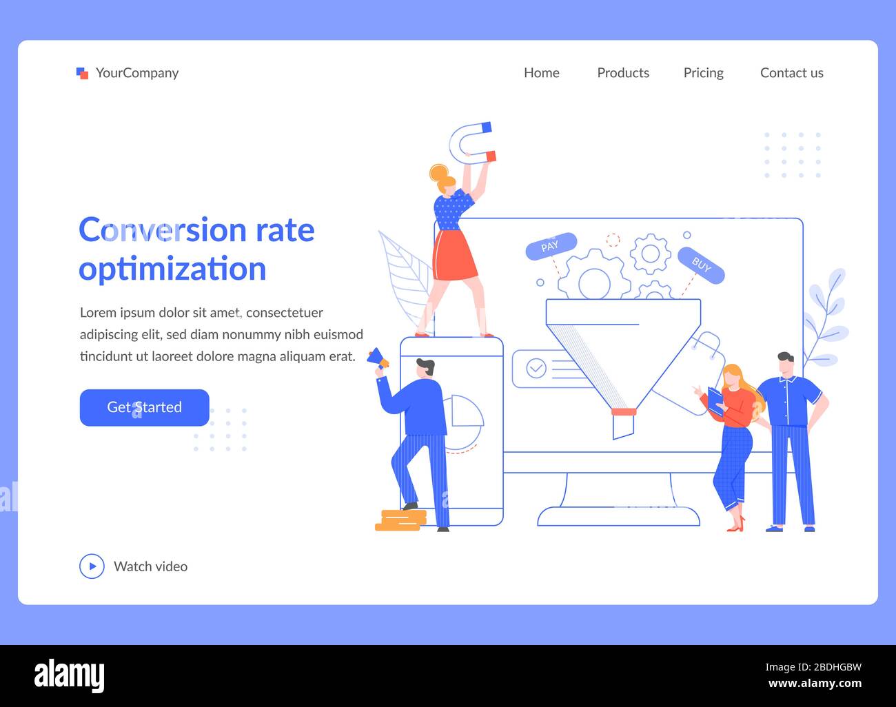 Conversion rate optimization. Sales funnel strategy, SEO optimization and sales statistical ...