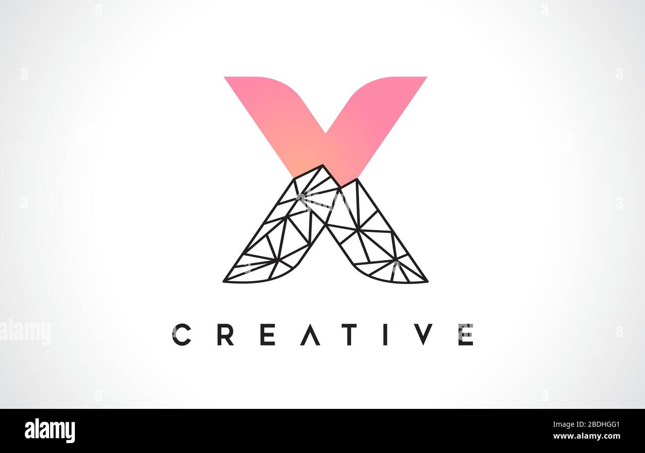 Letter X Beauty Logo. X Letter Design Vector with Origami Look Vector ...