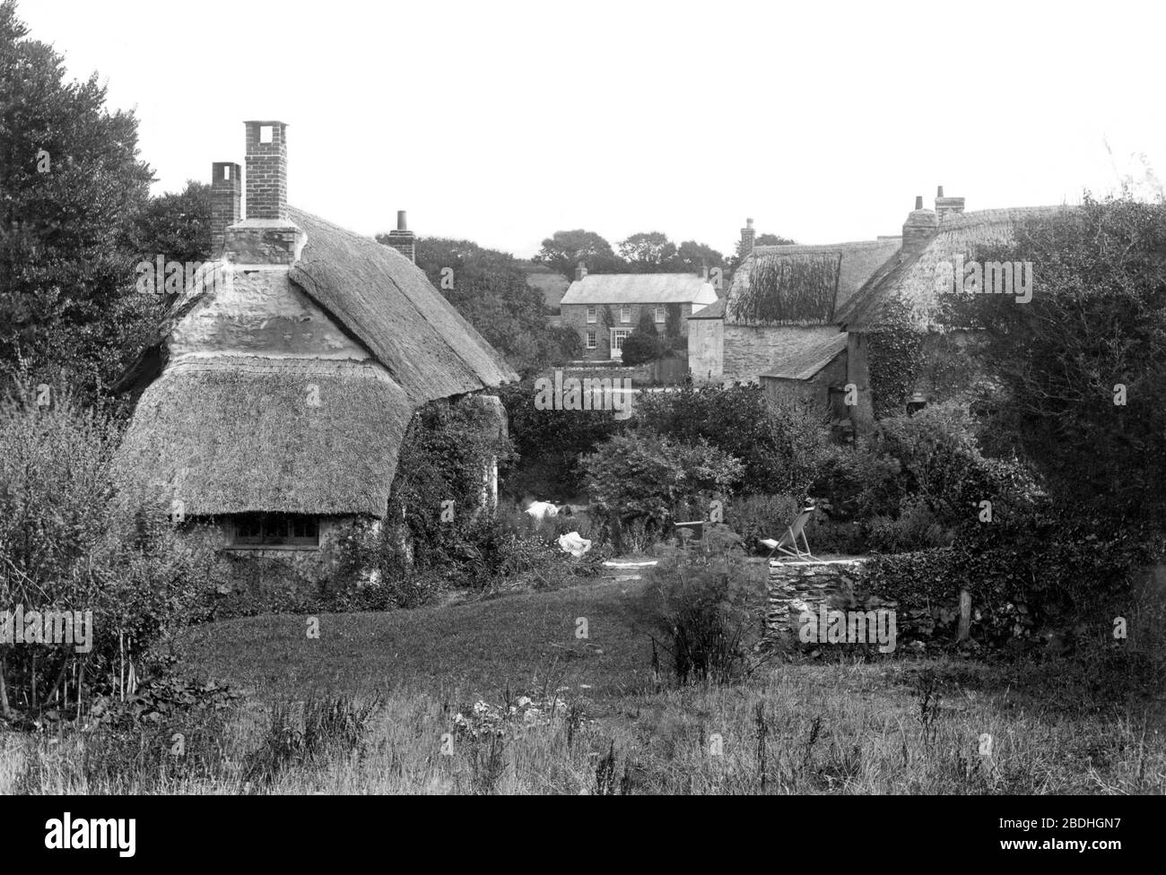 Crantock, Village 1918 Stock Photo - Alamy