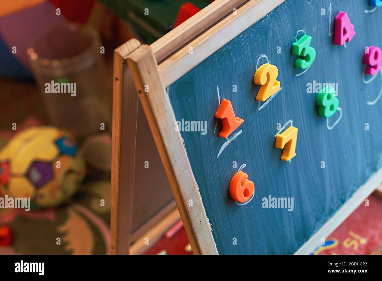 Magnetic numbers blackboard hi-res stock photography and images - Alamy