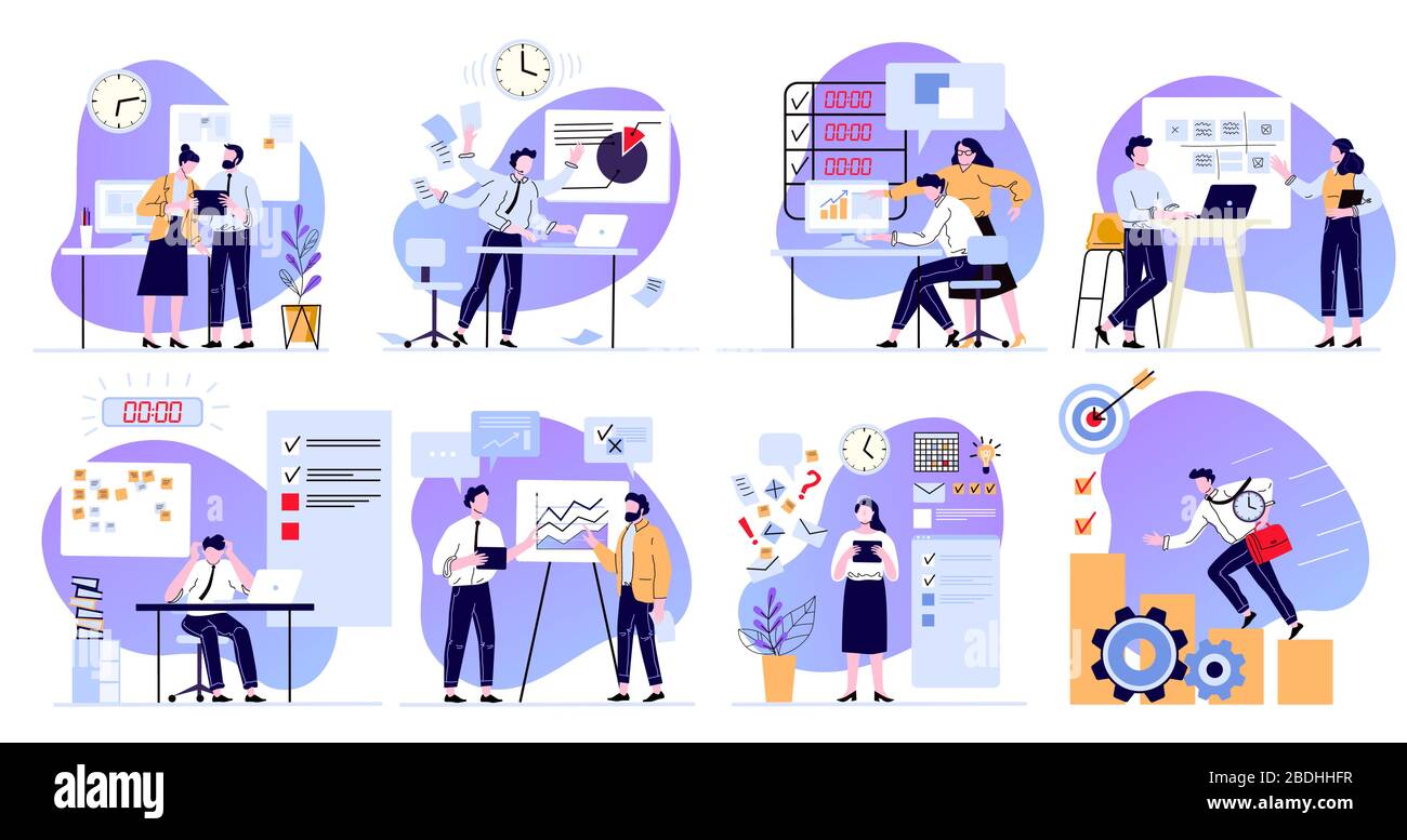 Organized office work. Task planner, time management and working ...