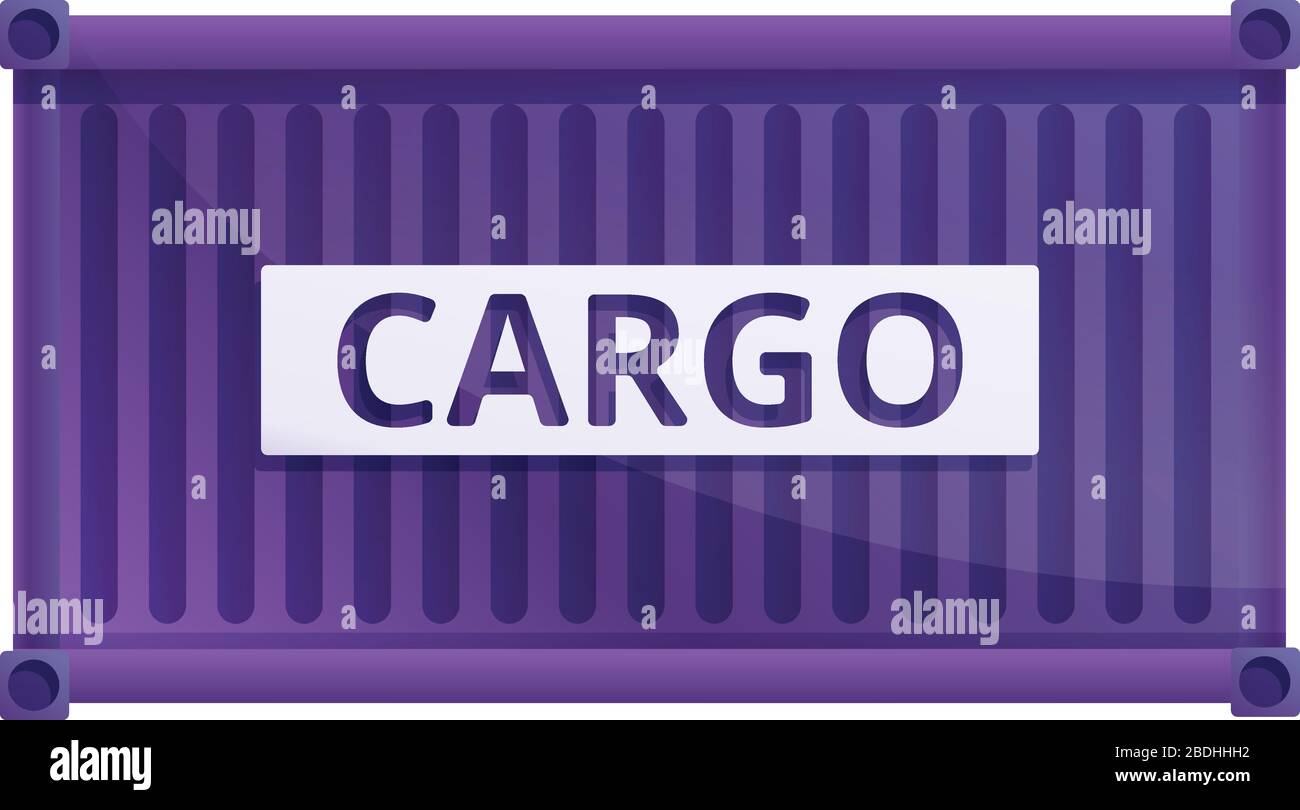 Storage cargo container icon. Cartoon of storage cargo container vector ...