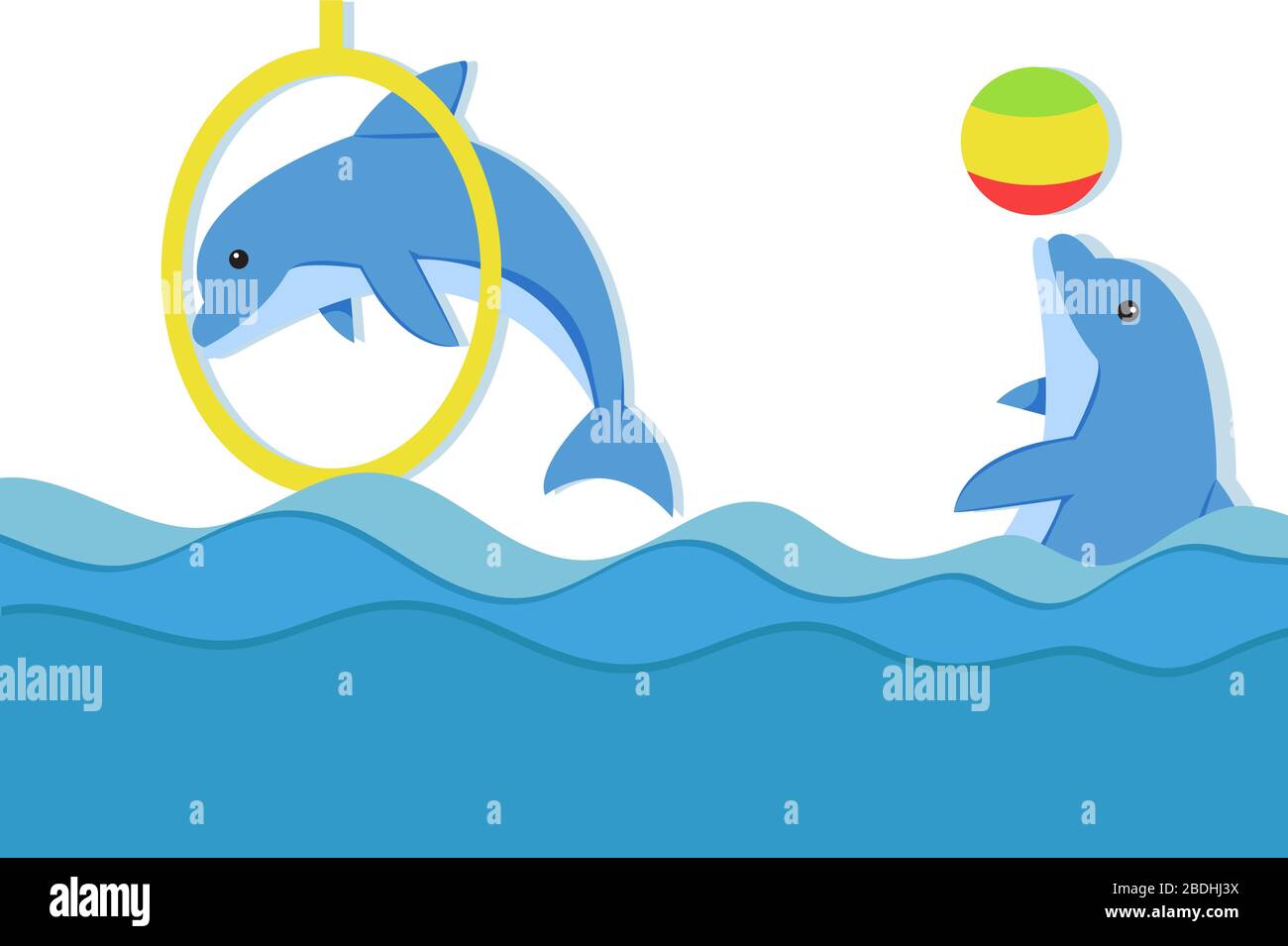 Dolphin in show Stock Vector Images - Alamy
