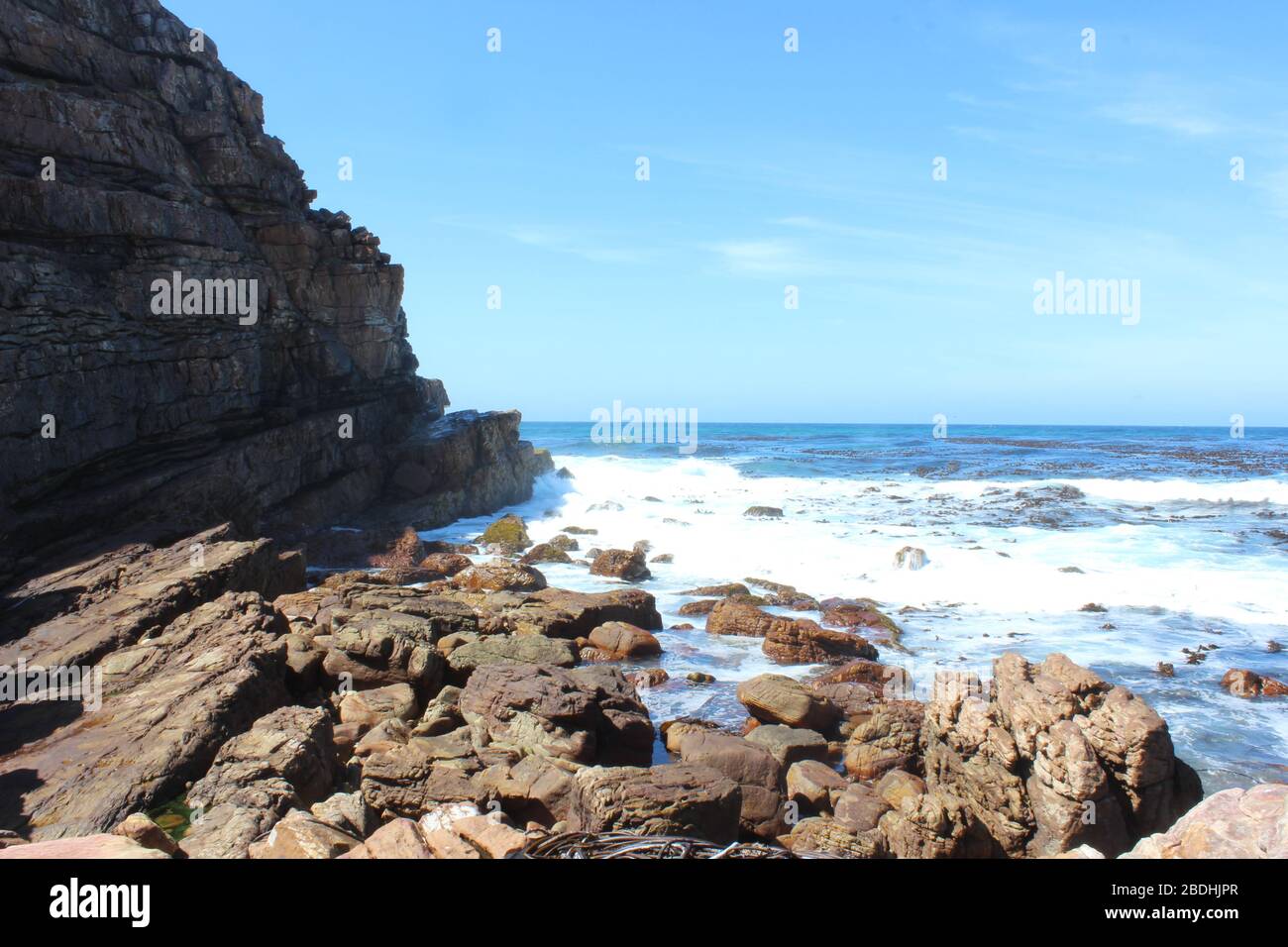 Cape Town tourism , cape of good hope alone Atlantic ocean Stock Photo ...