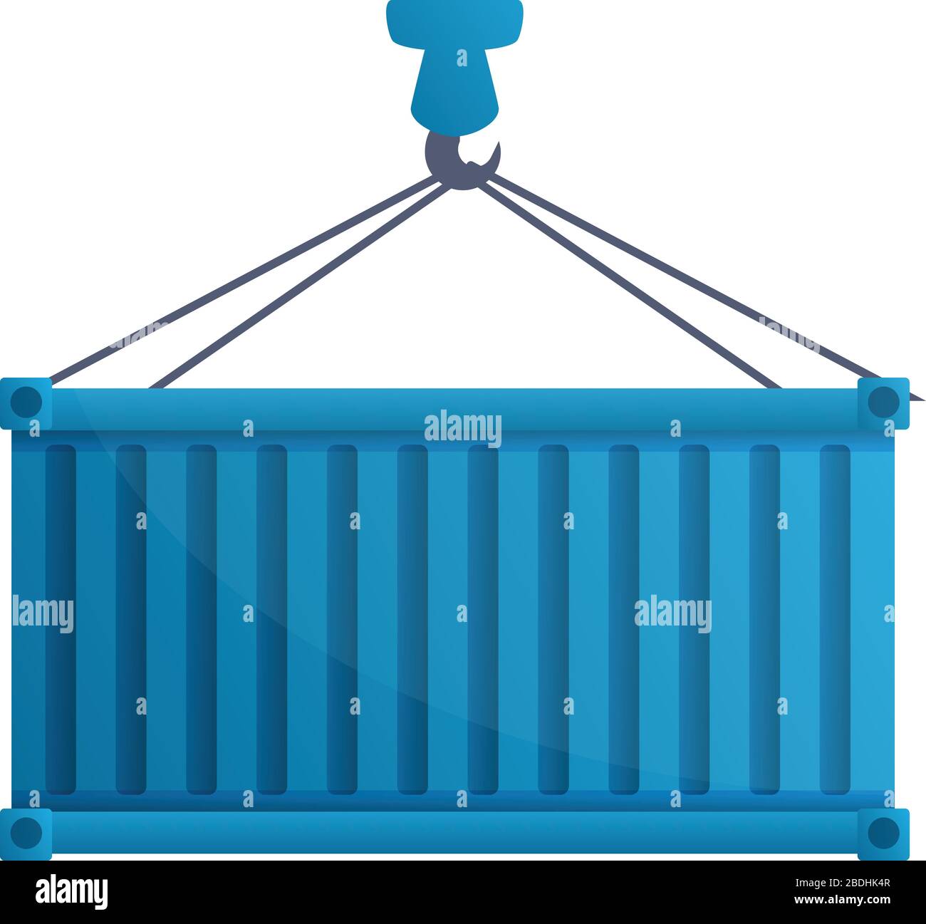 Cargo container crane icon. Cartoon of cargo container crane vector ...