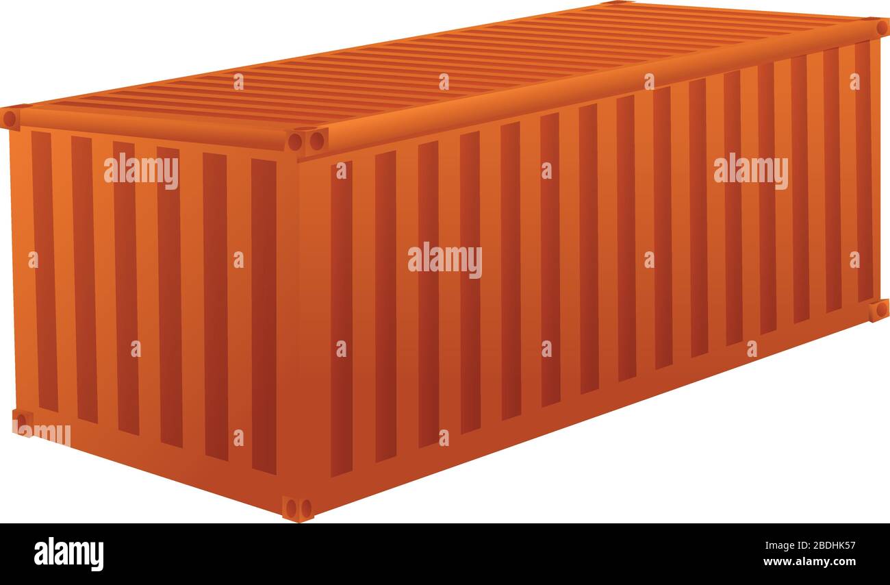 Marine cargo container icon. Cartoon of marine cargo container vector ...